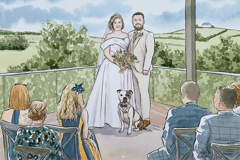 Live Painter Clare Willcocks Intimate Weddings